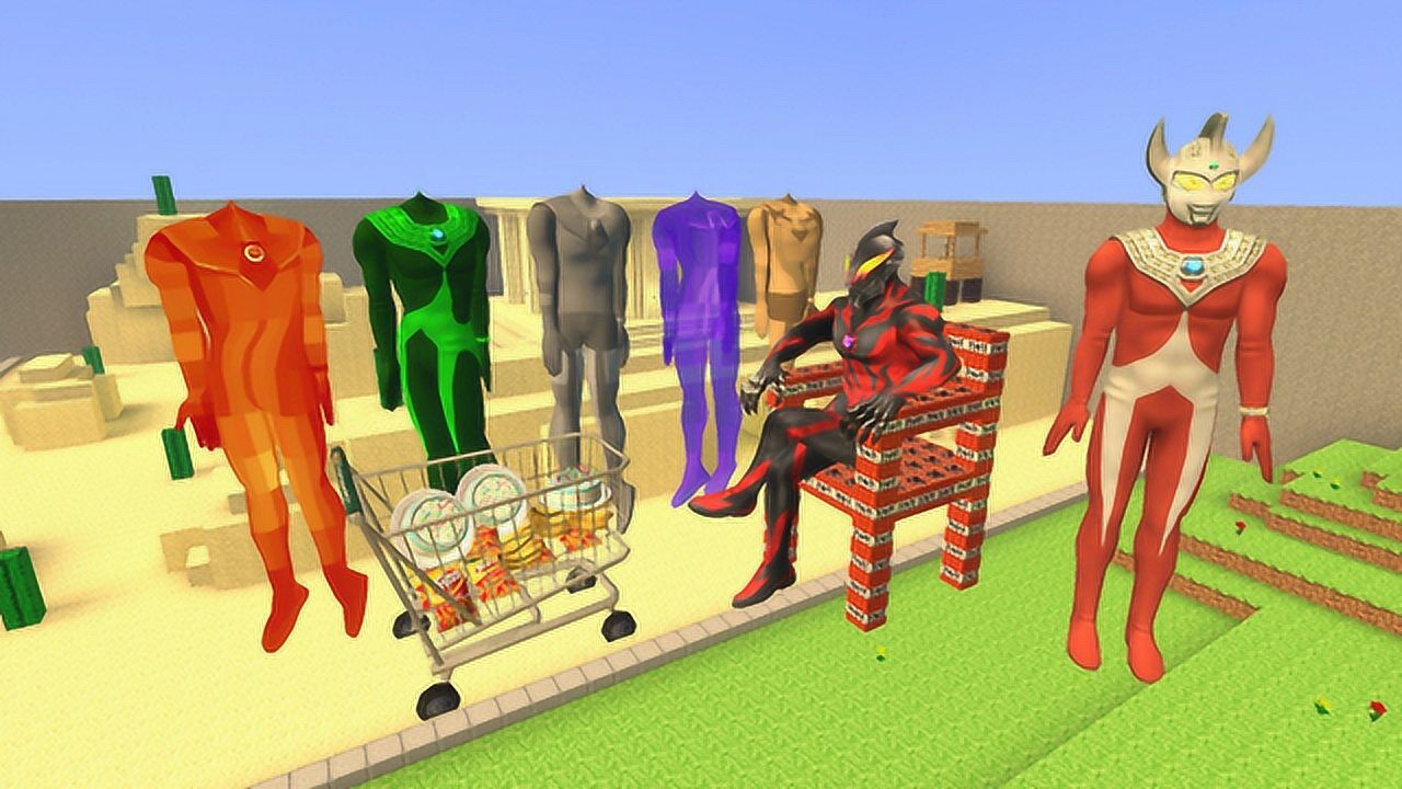 GMOD游戏小黑用一车零食能跟贝利亚换几款泰罗的皮肤？_高清1080P在线观看平台_腾讯视频