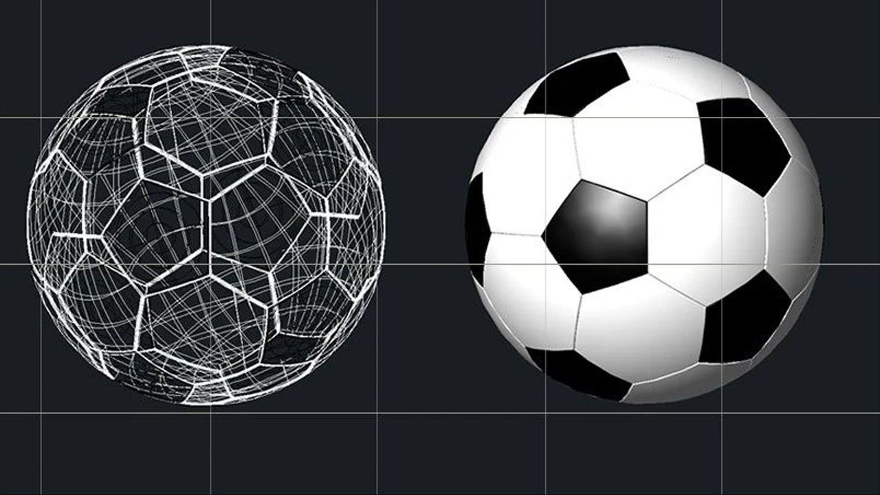 11分钟学会用CAD画三维足球_腾讯视频