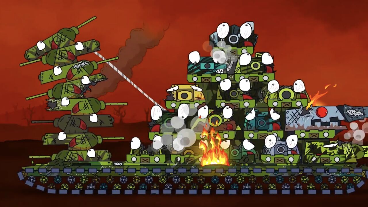 坦克世界动画：kv54来到了利维坦地狱之门，2个地狱守卫对战kv54坦克！ 坦克大战_高清1080P在线观看平台_腾讯视频