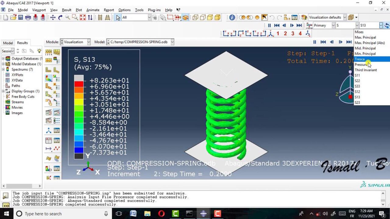 Abaqus案例教程：弹簧压缩分析_高清1080P在线观看平台_腾讯视频