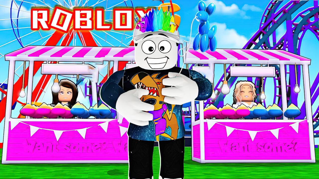 Roblox嘉年华大亨：开创新码头，步行街上建造过山车！灰狼_高清1080P在线观看平台_腾讯视频