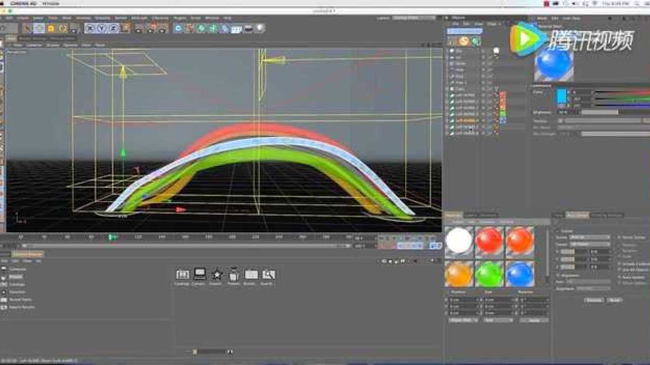 C4D给loft物体k动画AnimatedLoftTutorial_腾讯视频