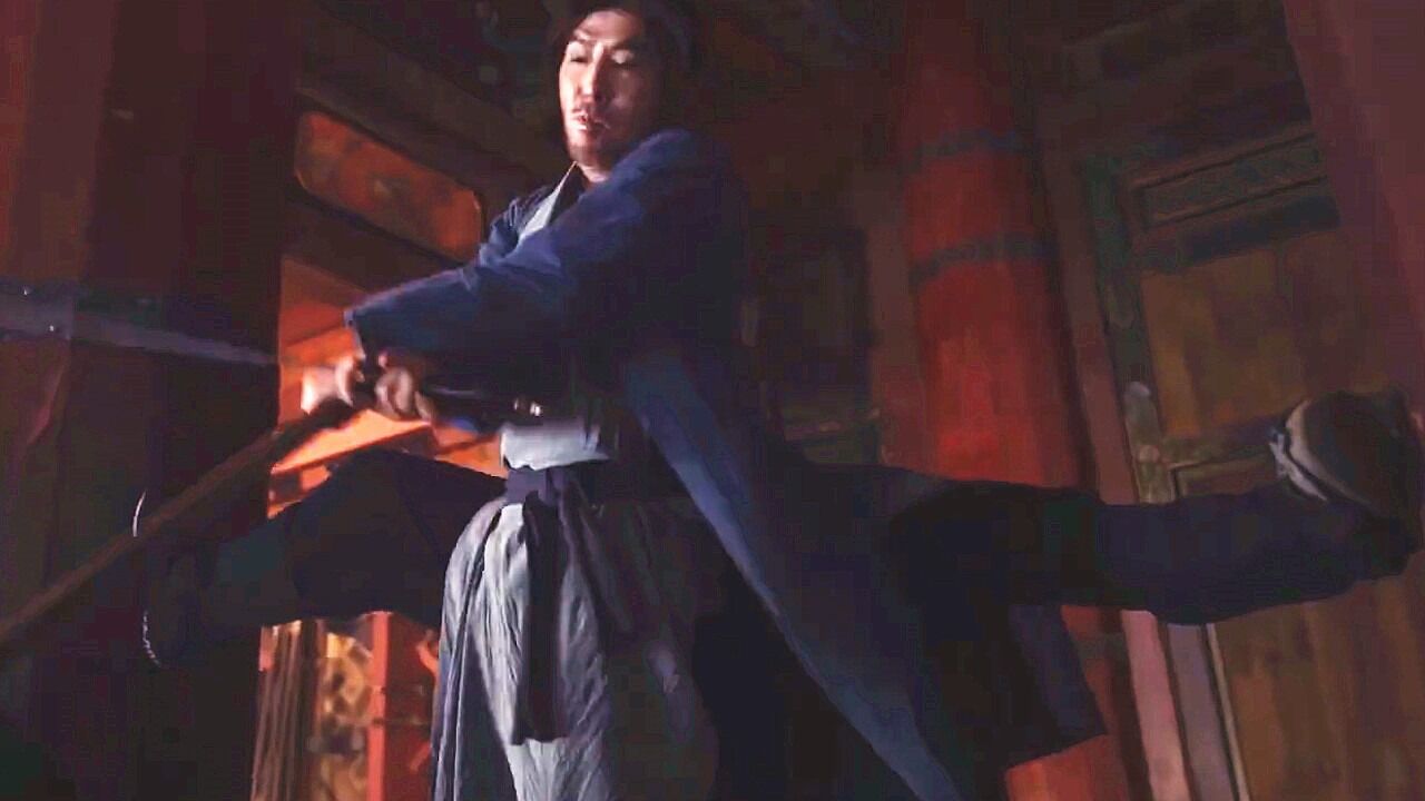 乔峰传：甄子丹劈一字马这幕！降龙十八掌秒杀武林高手！帅炸了_腾讯视频