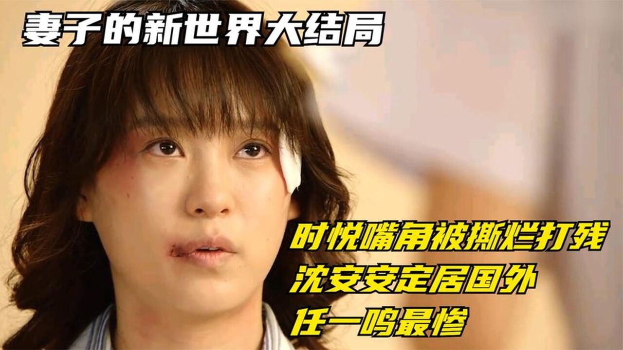 妻子：大结局时悦嘴角被撕烂打残，沈安安定居国外，任一鸣最惨 腾讯视频