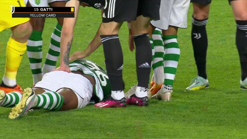 《全景欧冠》这脚功夫不错？加蒂接任意球射门踢空皮球直踹迪奥曼德然黄_高清1080P在线观看平台_腾讯视频