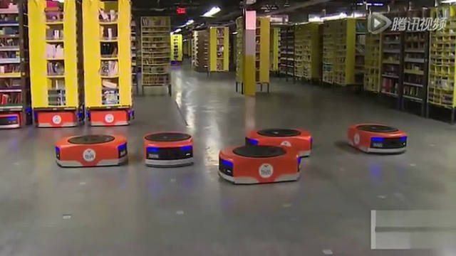 穿梭在亚马逊仓库里的机器人 Kiva systems_腾讯视频