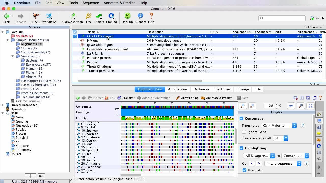Geneious生物信息学软件入门介绍_腾讯视频