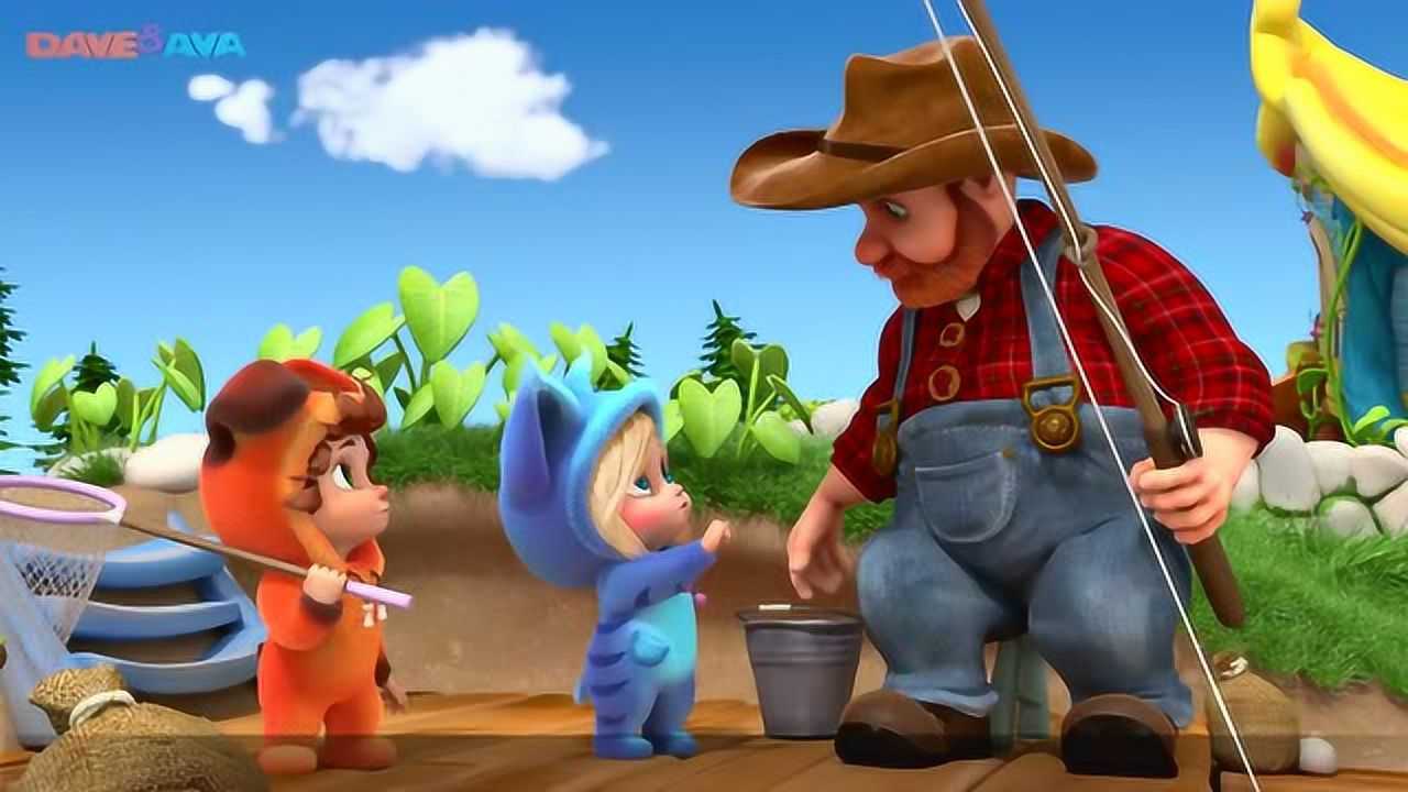 12345 Once I Caught a Fish Alive 经典英文儿歌 Dave and Ava_腾讯视频