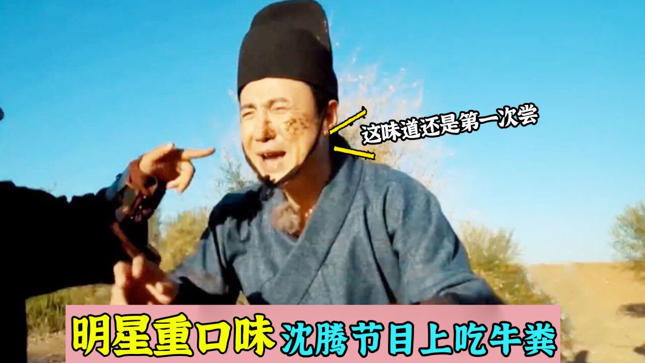 节目中重口味名场面:沈腾不小心吃到牛粪,白敬亭强忍恶心喝尿腾讯视频