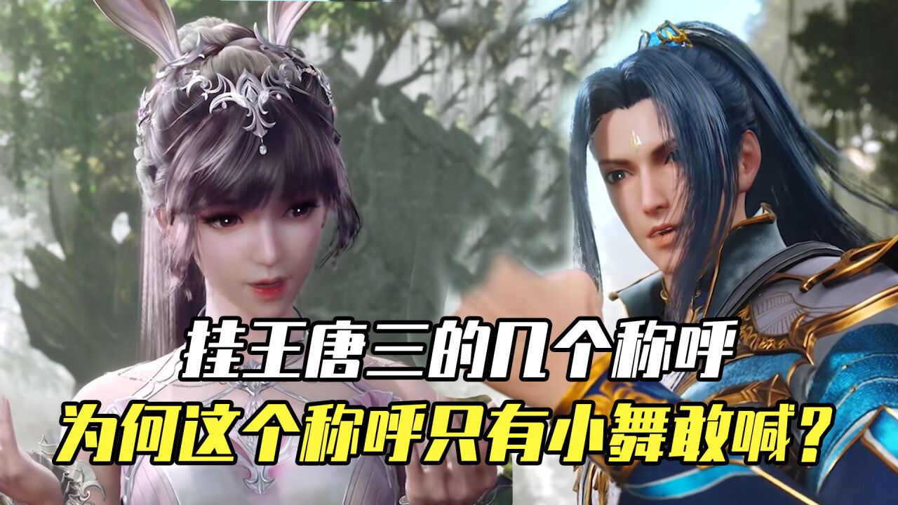 斗罗大陆：挂王唐三的几个称呼，为何这个称呼只有小舞敢喊？_高清1080P在线观看平台_腾讯视频