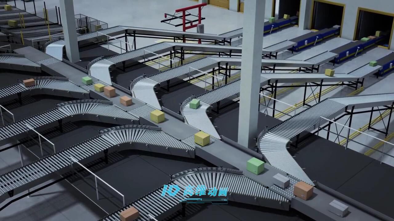 物流分拣流水线三维动画视频制作设计效果怎么样_高清1080P在线观看平台_腾讯视频