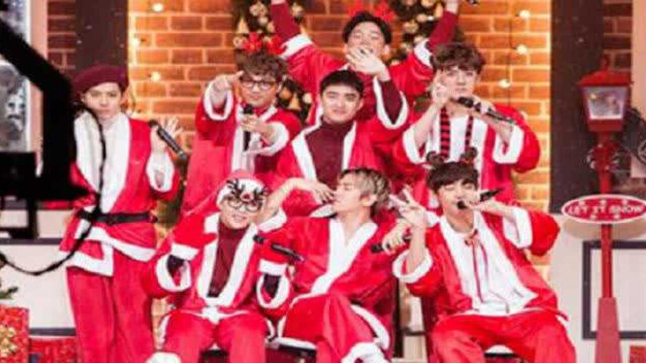EXO圣诞现场版《LoveMeRight》，节日快乐_腾讯视频