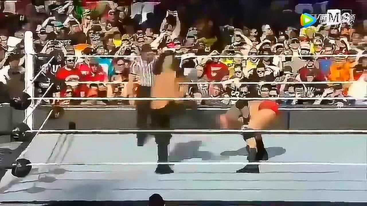 WWE兰迪奥顿超帅RKO破解赛斯战争践踏轰动全场，太精彩了_腾讯视频