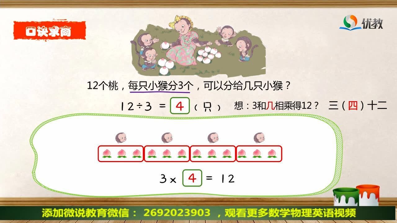 2下第2单元4用2～6的乘法口诀求商（例1）_高清1080P在线观看平台_腾讯视频