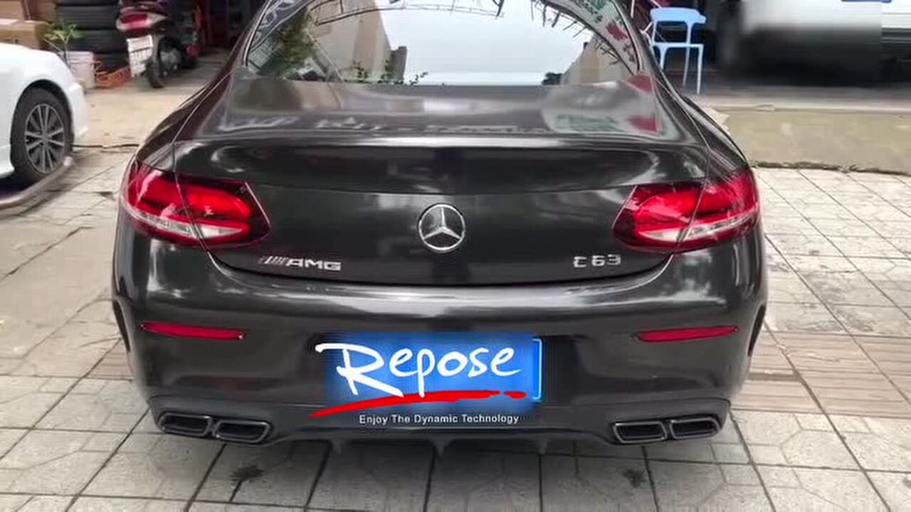 20款奔驰C260Coupe升级Repose智能阀门排气_腾讯视频