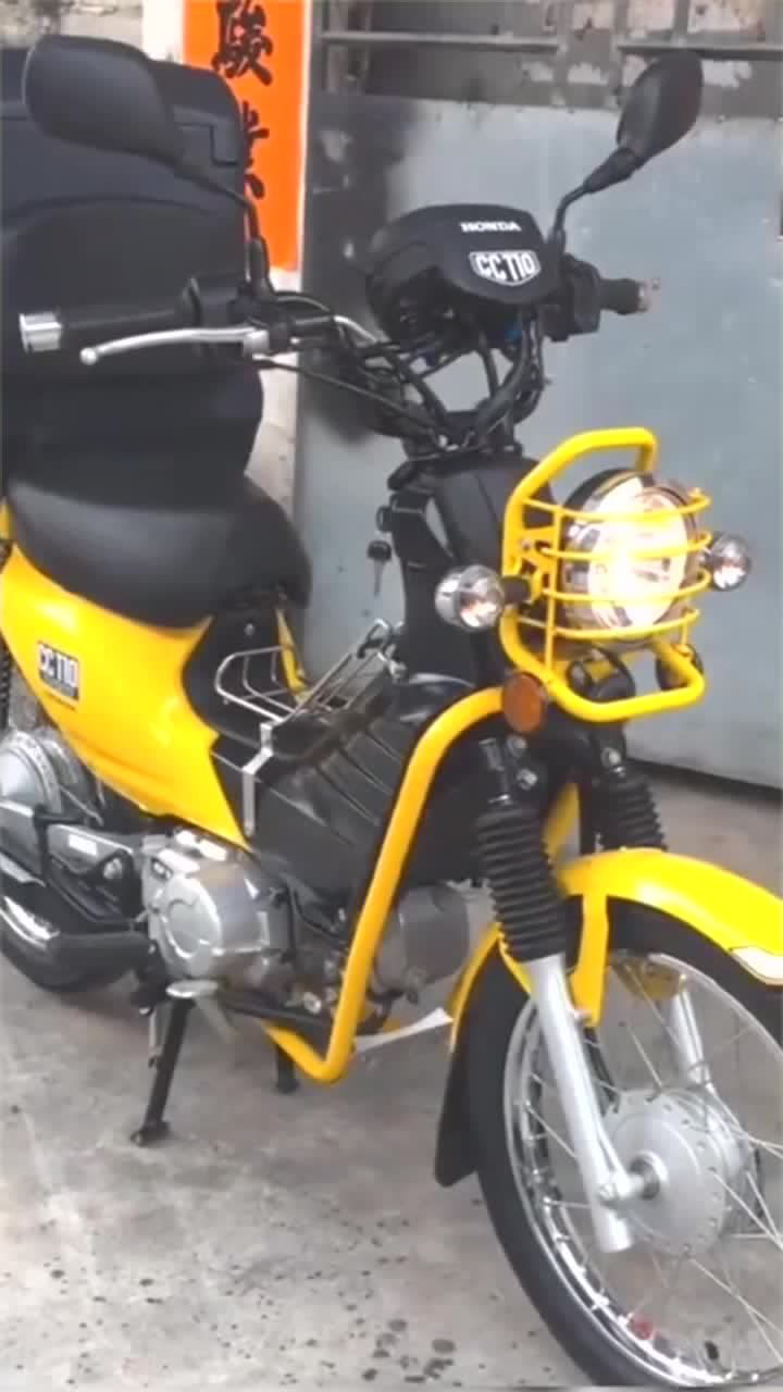 酷炫机车，本田幼兽CC110送外卖的好帮手，外形太好看了_高清1080P在线观看平台_腾讯视频
