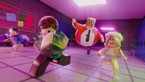 《罗布乐思roblox》：逃离邪恶的校长，途中遇到小伙伴一起玩耍_高清1080P在线观看平台_腾讯视频