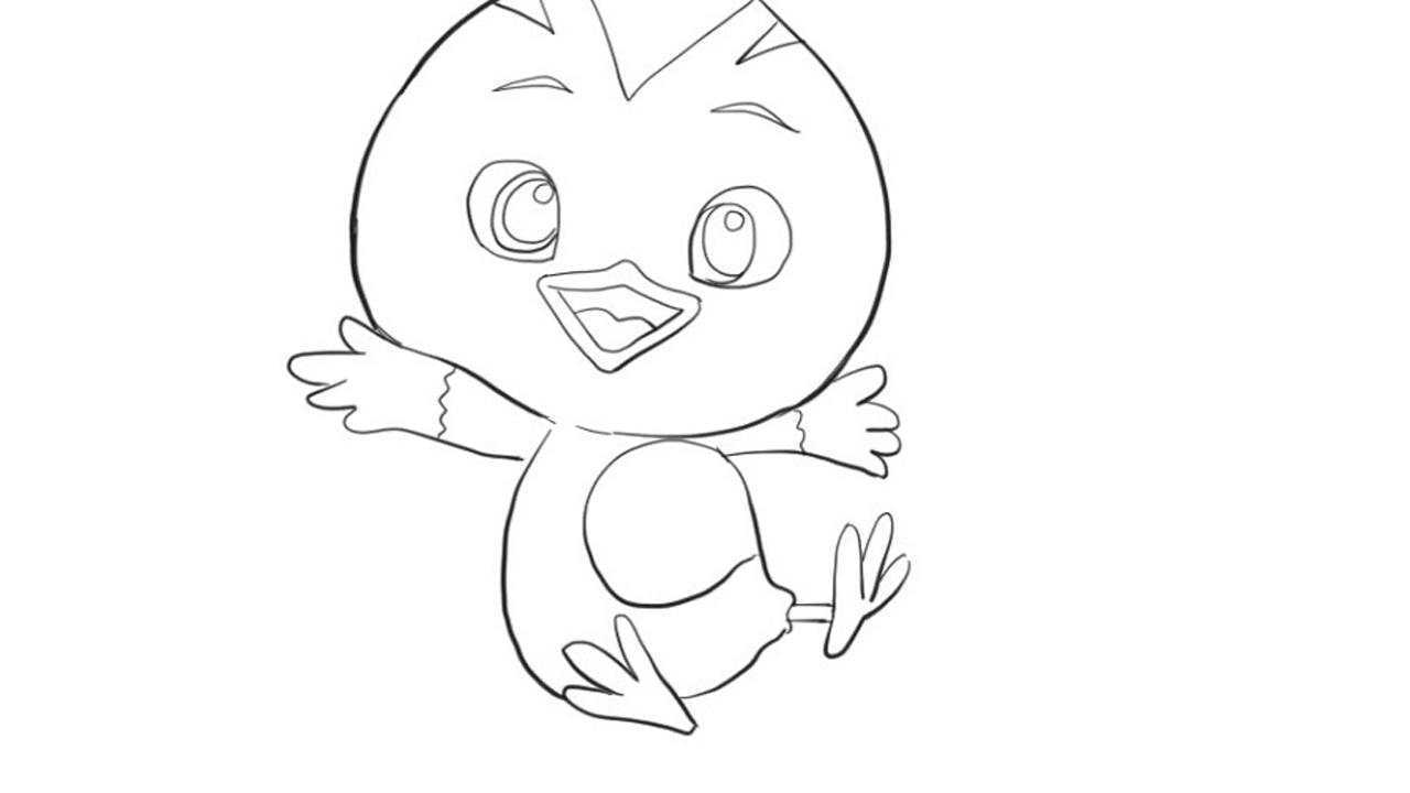 这幅萌鸡小队简笔画真是太有趣了，看看麦奇多可爱_腾讯视频