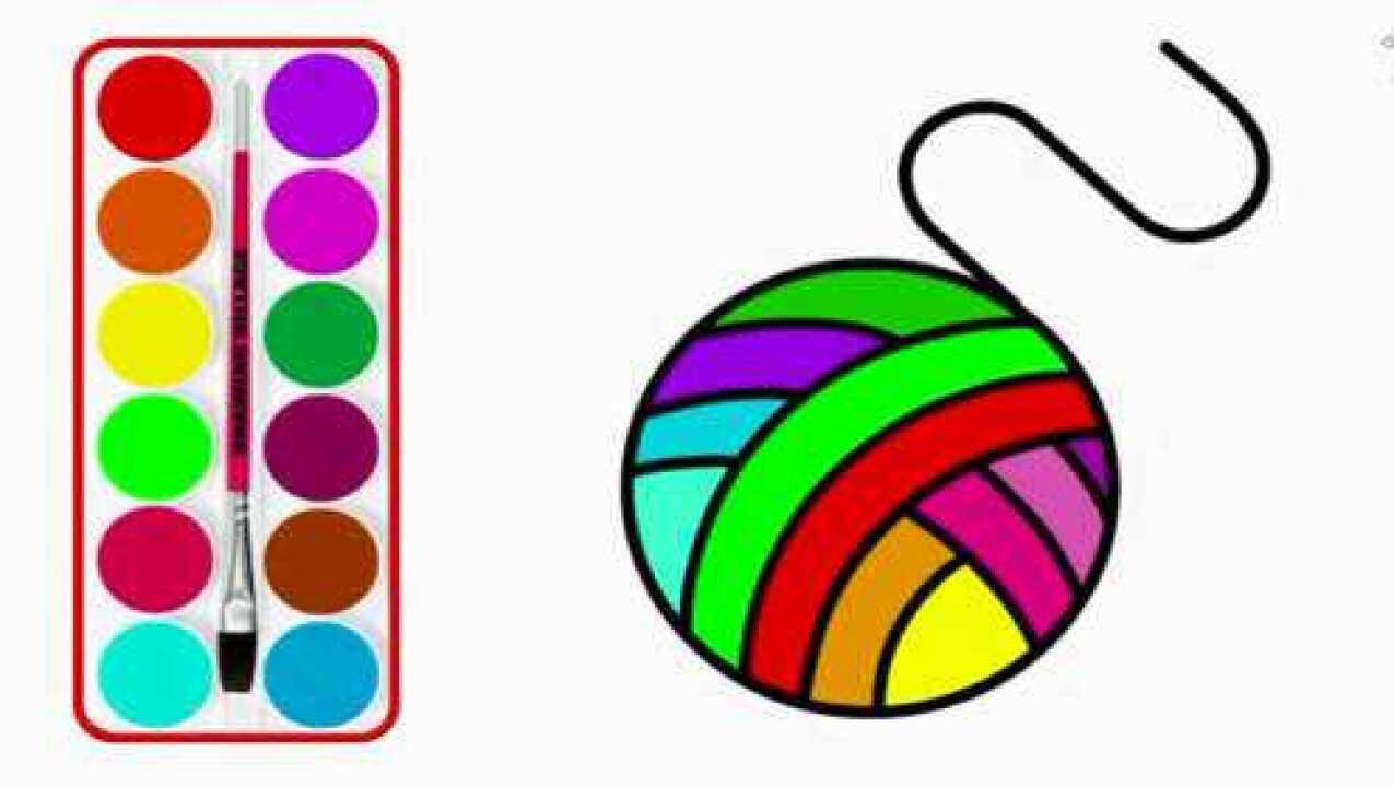 儿童简笔画：彩虹毛线球_腾讯视频}