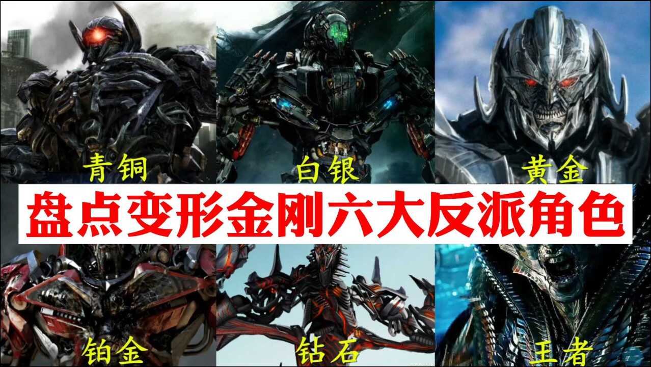 变形金刚六大反派角色，机械感十足，战斗力爆表，你觉得谁更强？_腾讯视频