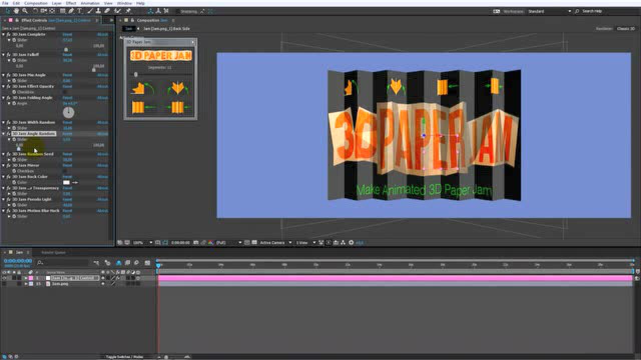 AE脚本：三维纸质折叠展开脚本3DPaperJam_腾讯视频