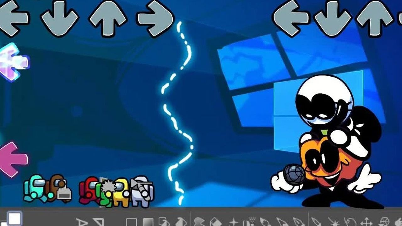 FNF周五夜放克游戏全体太空人对战双子星！这场面也太震撼了吧！_腾讯视频