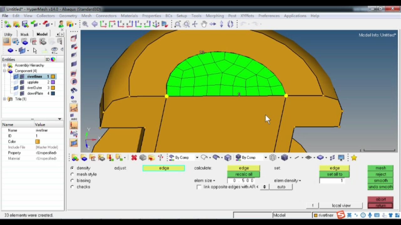 HyperMesh和ABAQUS联合分析实例七（铆钉连接）_高清1080P在线观看平台_腾讯视频