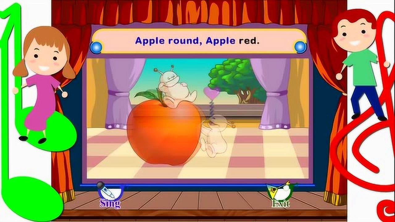 启蒙儿歌之一: Apple Round, Apple Red_腾讯视频