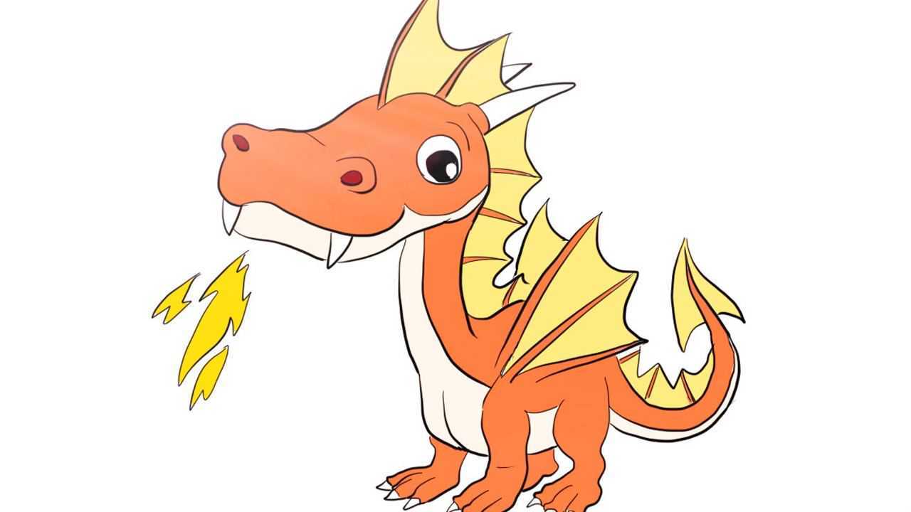 恐龙世界之可爱简单的喷火龙儿童卡通简笔画_高清1080P在线观看平台_腾讯视频