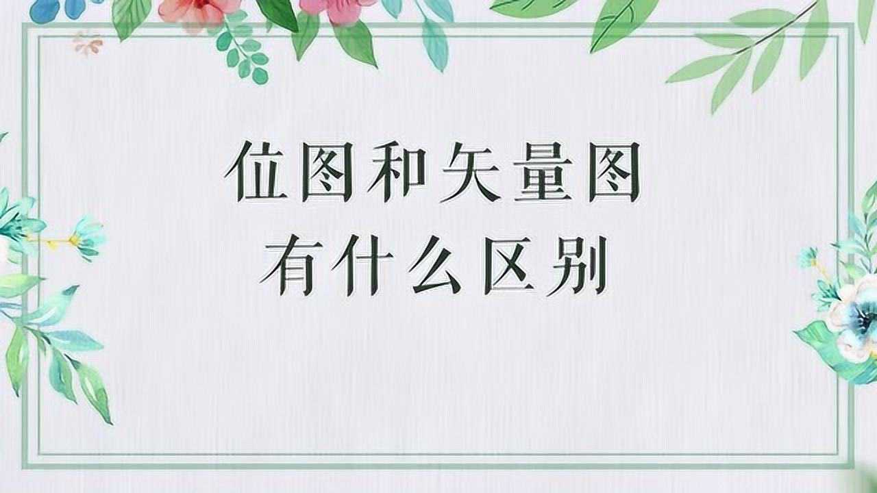 位图和矢量图有什么区别?高清1080p在线观看平台腾讯视频