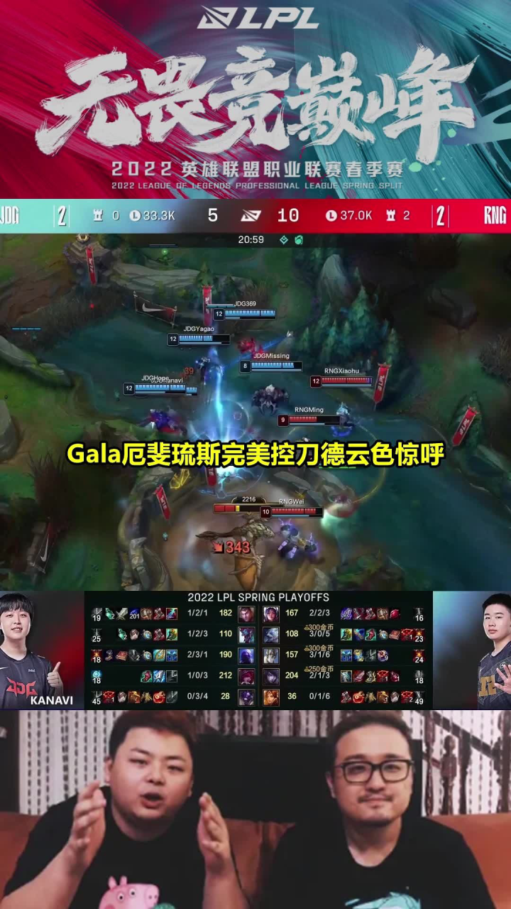 RNG让二追三击败JDG！笑笑西卡大赞Gala：有挂_腾讯视频