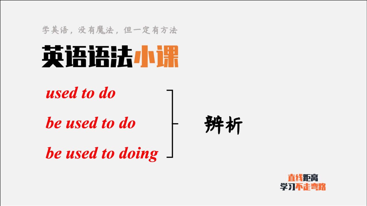 英语语法：usedtodo、beusedtodo和beusedtodoing辨析_高清1080P在线观看平台_腾讯视频