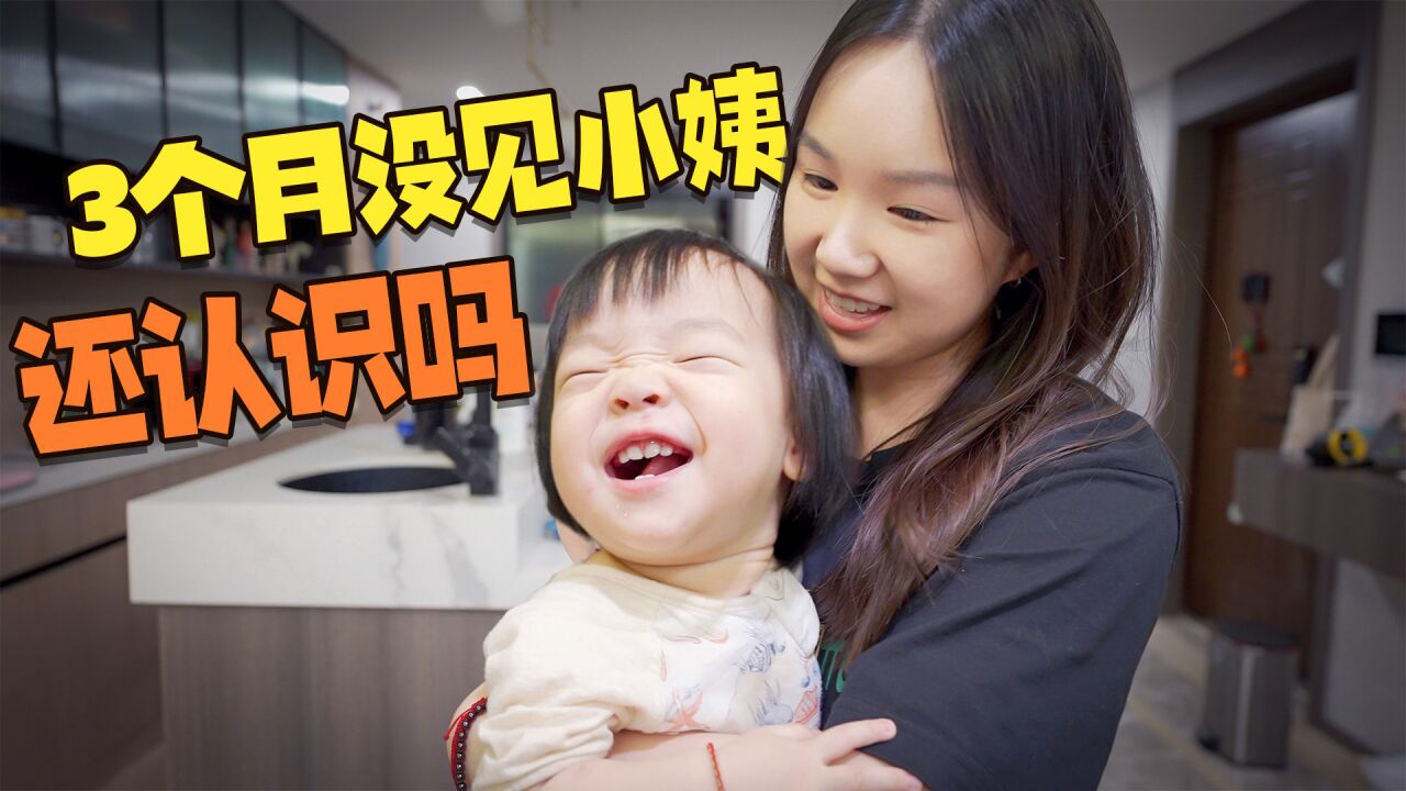 1岁宝宝3个月没见小姨,还认识吗?有点感情但是不多! 腾讯视频