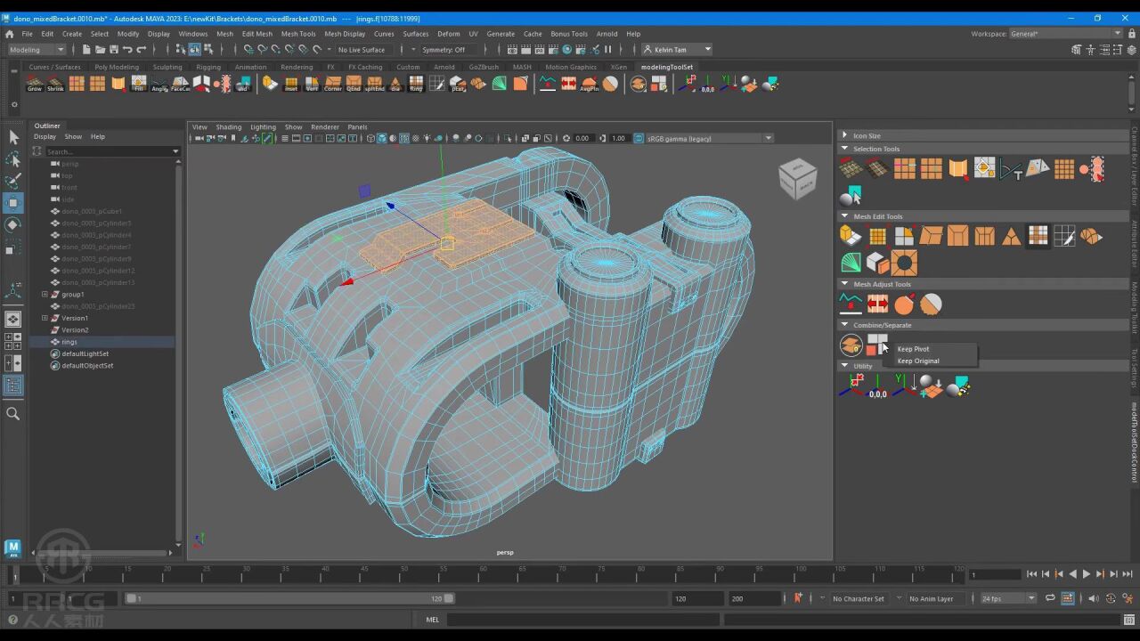 KTModelingToolSet高效建模工具Maya插件演示视频RRCG_腾讯视频