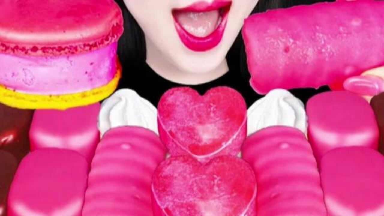 【JaneASMR】粉色冰淇淋#听觉asmr#咀嚼音#外网吃播声控_高清1080P在线观看平台_腾讯视频