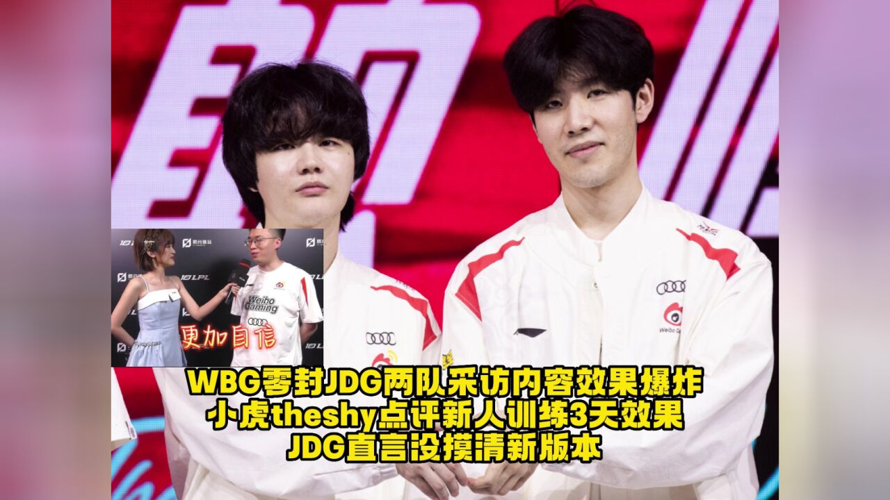 采访：小虎shy哥给新人超高评价，JDG没摸清版本_高清1080P在线观看平台_腾讯视频