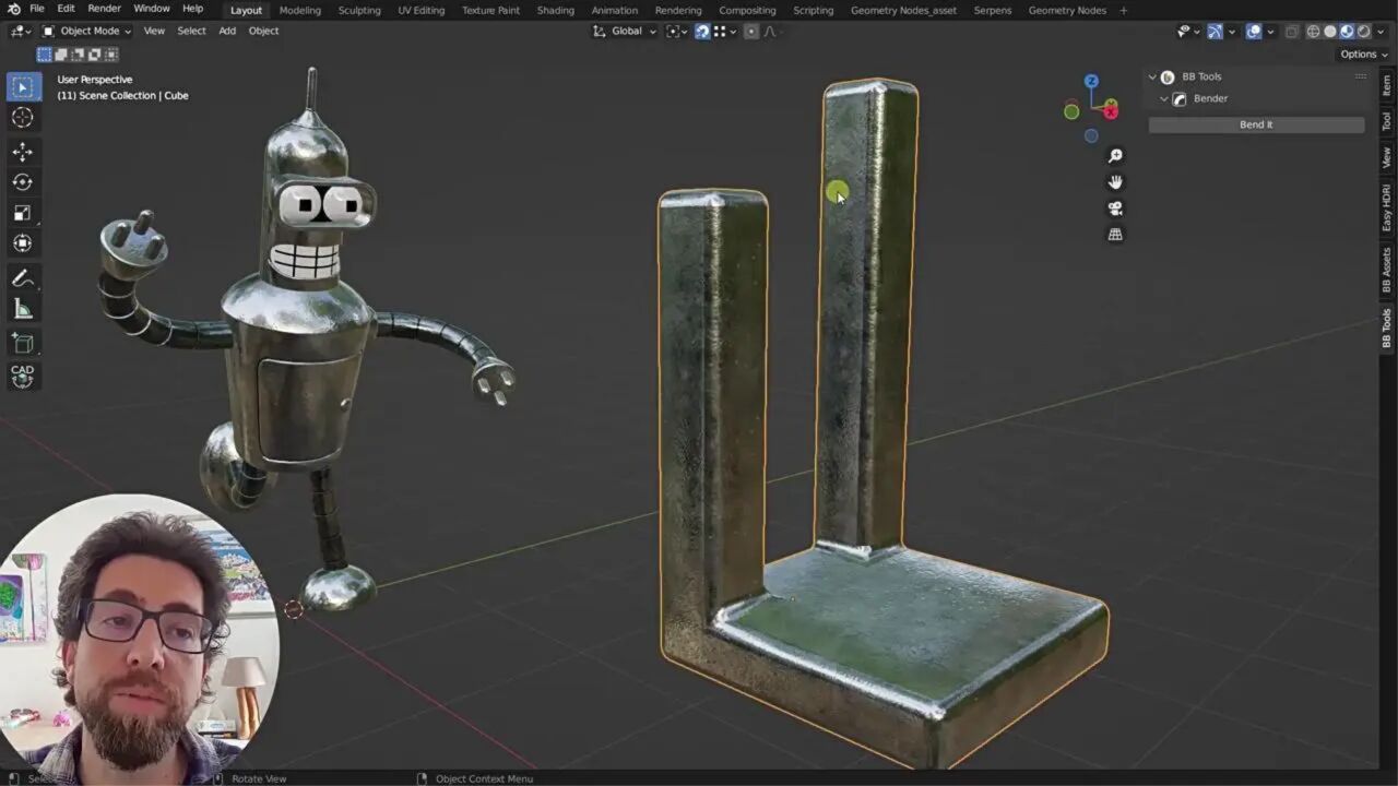 【Blender插件】SimpleBendAdd-OnV1.1.4三维模型弯曲工具_腾讯视频