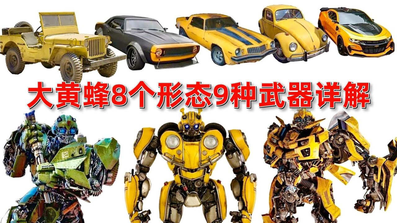 大黄蜂8个形态9种武器解读，变形金刚系列科普_腾讯视频