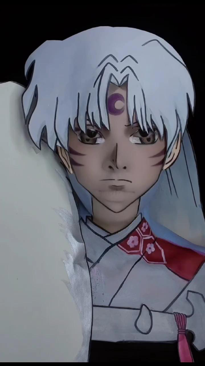 杀生丸犬夜叉，特效彩绘彩绘妆_腾讯视频