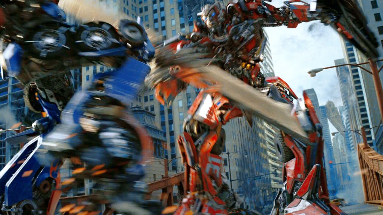 擎天柱VS御天敌、威震天~《变形金刚3》片段_高清1080P在线观看平台_腾讯视频