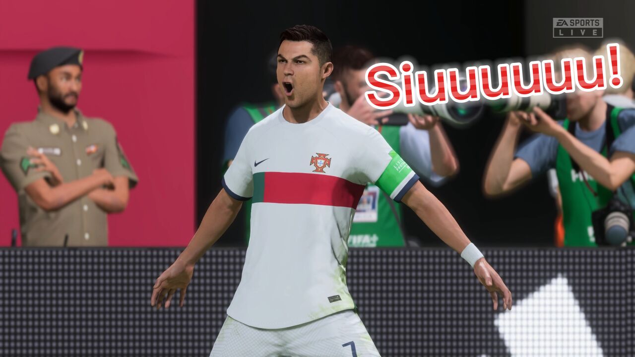 FIFA游戏C罗各种进球庆祝动作集锦，一次性看个够！_腾讯视频