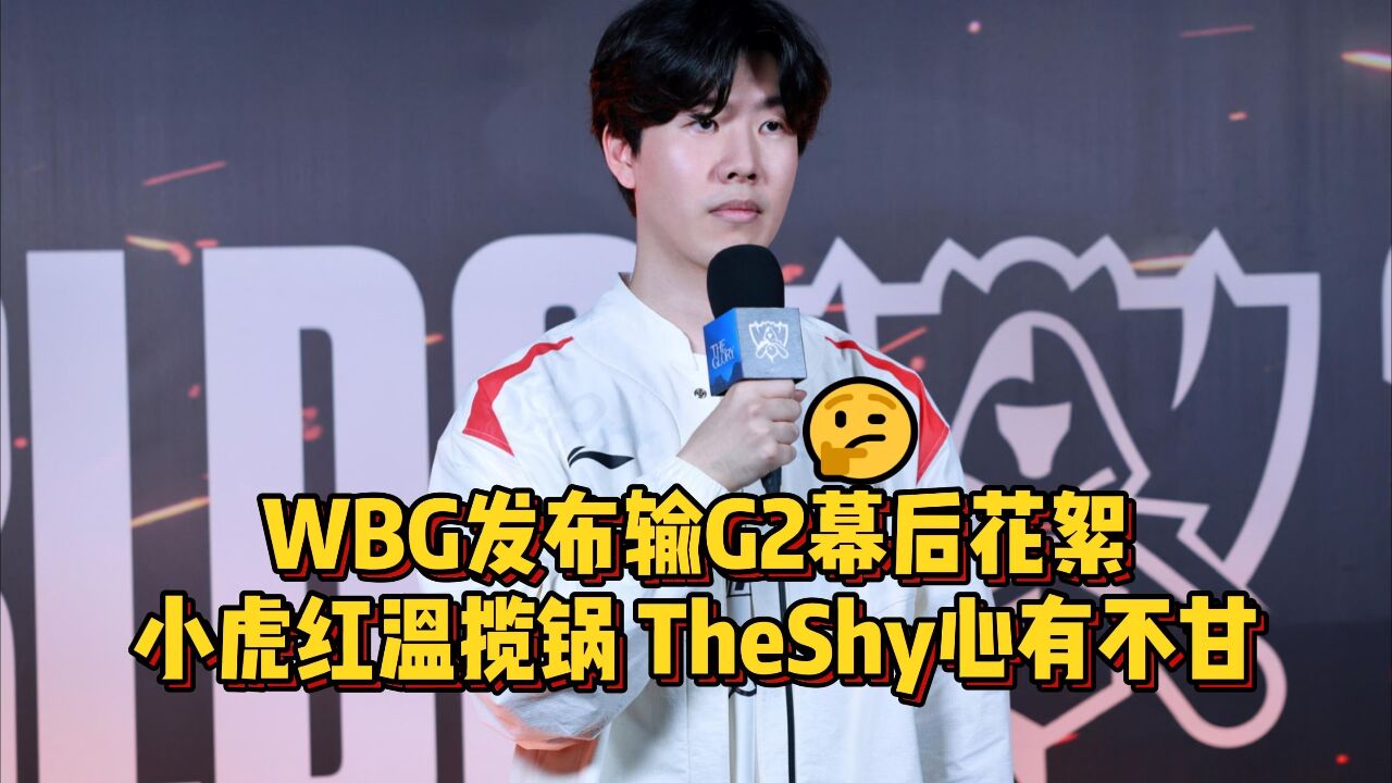 WBG发布输G2幕后花絮，小虎红温揽锅TheShy不甘心，谈与18年不同_腾讯视频