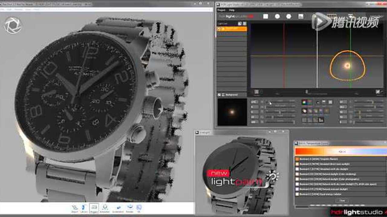 keyshotHDRLightStudio手表渲染教程_腾讯视频