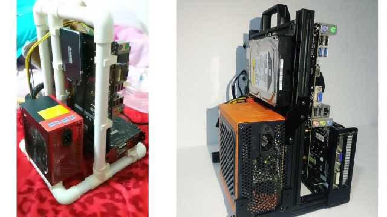 垃圾佬20元DIY开放式机箱创意机架学生宿舍专属还带把手_腾讯视频