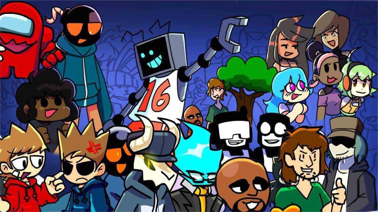 周五夜说唱：假如所有FNF角色出现在同一个模组中！_腾讯视频