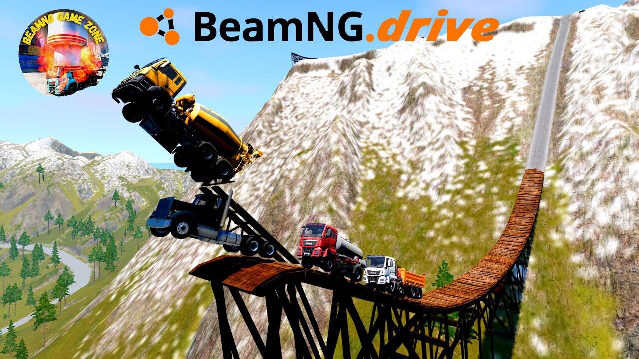 【BeamNG】卡车与巨型坡道_高清1080P在线观看平台_腾讯视频