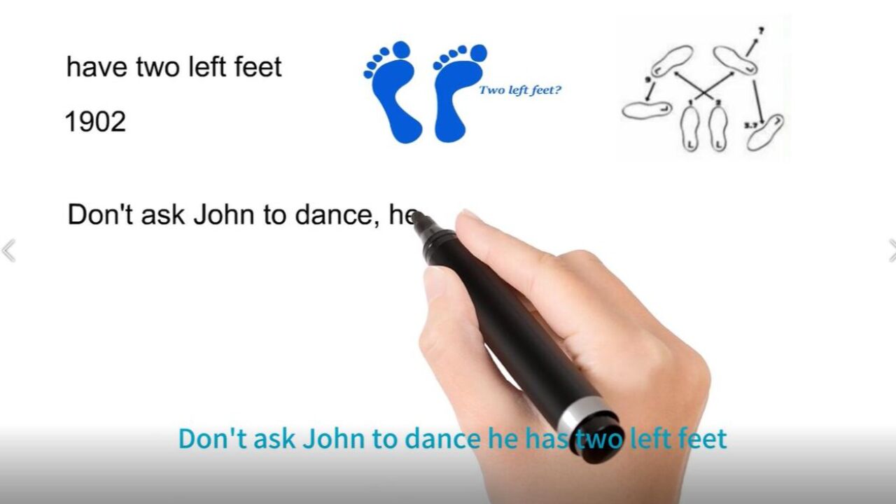 英语思维解密，为什么havetwoleftfeet表示笨拙，轻松学英语_高清1080P在线观看平台_腾讯视频