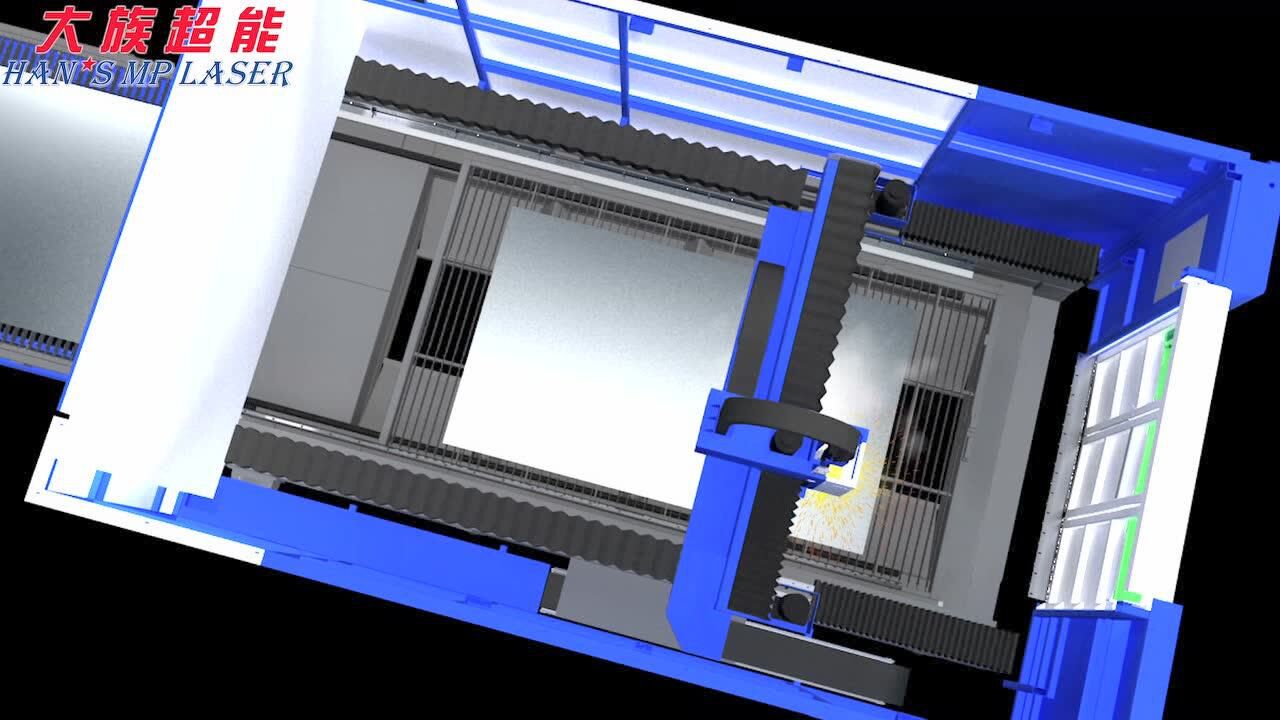 大族交互式光纤激光切割机MPS-3015C工作演示_腾讯视频