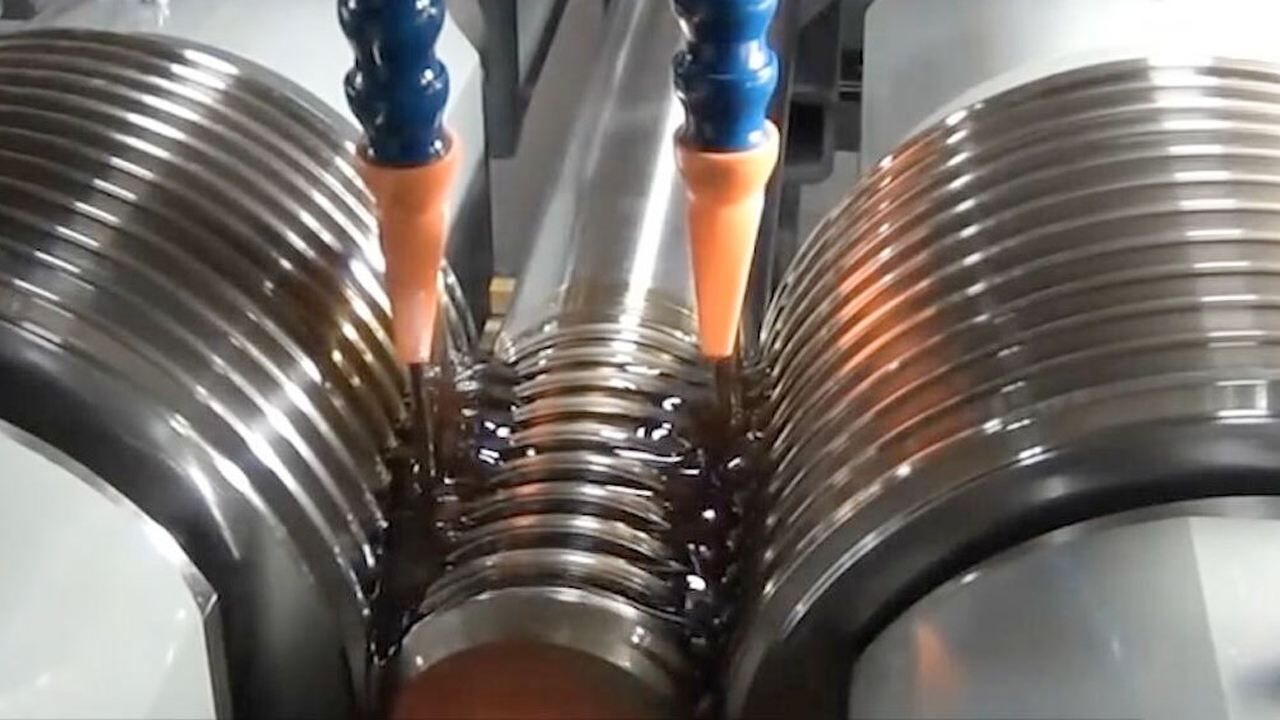 什么是滚丝机？大腿那么粗的金属柱该怎么滚丝？终于真相了！_腾讯视频