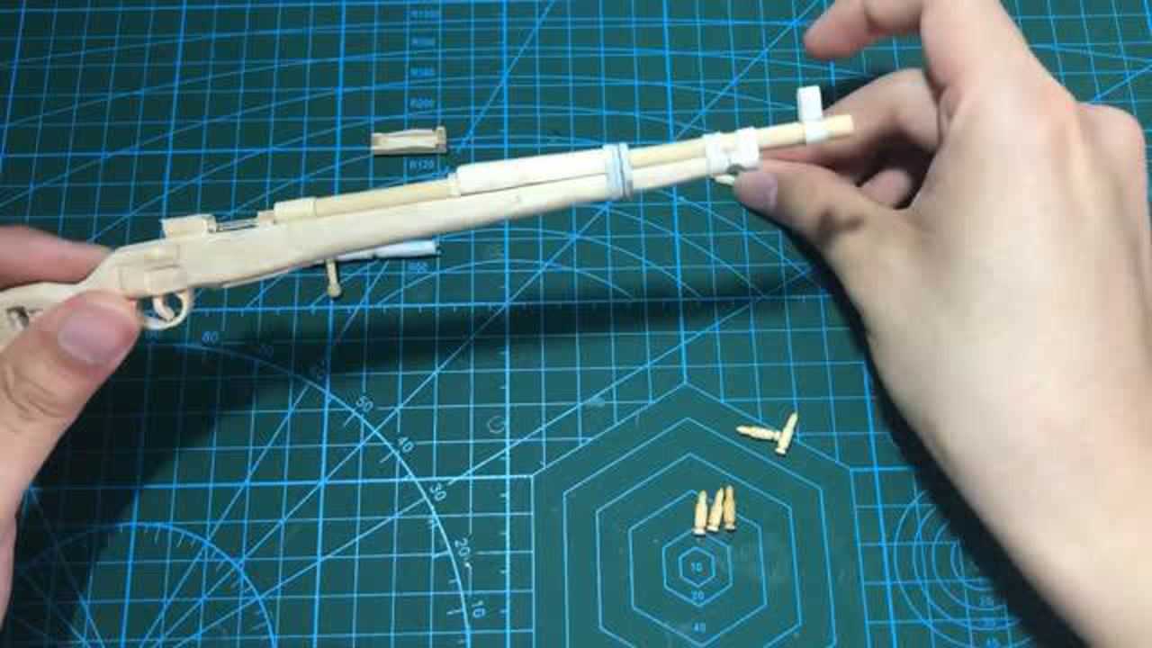 【模型·98K】用冰糕棍，筷子制作一把能拉栓、抛壳的98k_腾讯视频